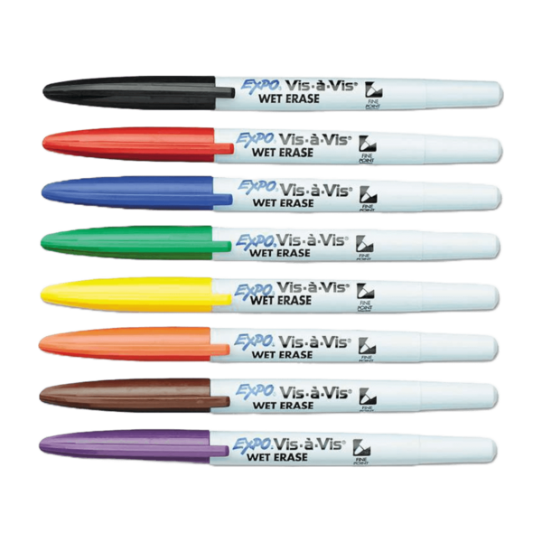 Wet Erase Fine Tip Markers 8-Pack | USU Campus Store