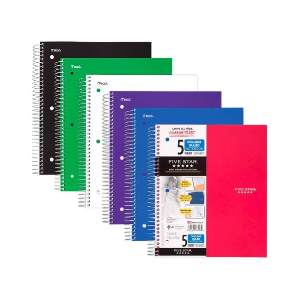 Five Star College Ruled 5 Subject Notebook | USU Campus Store