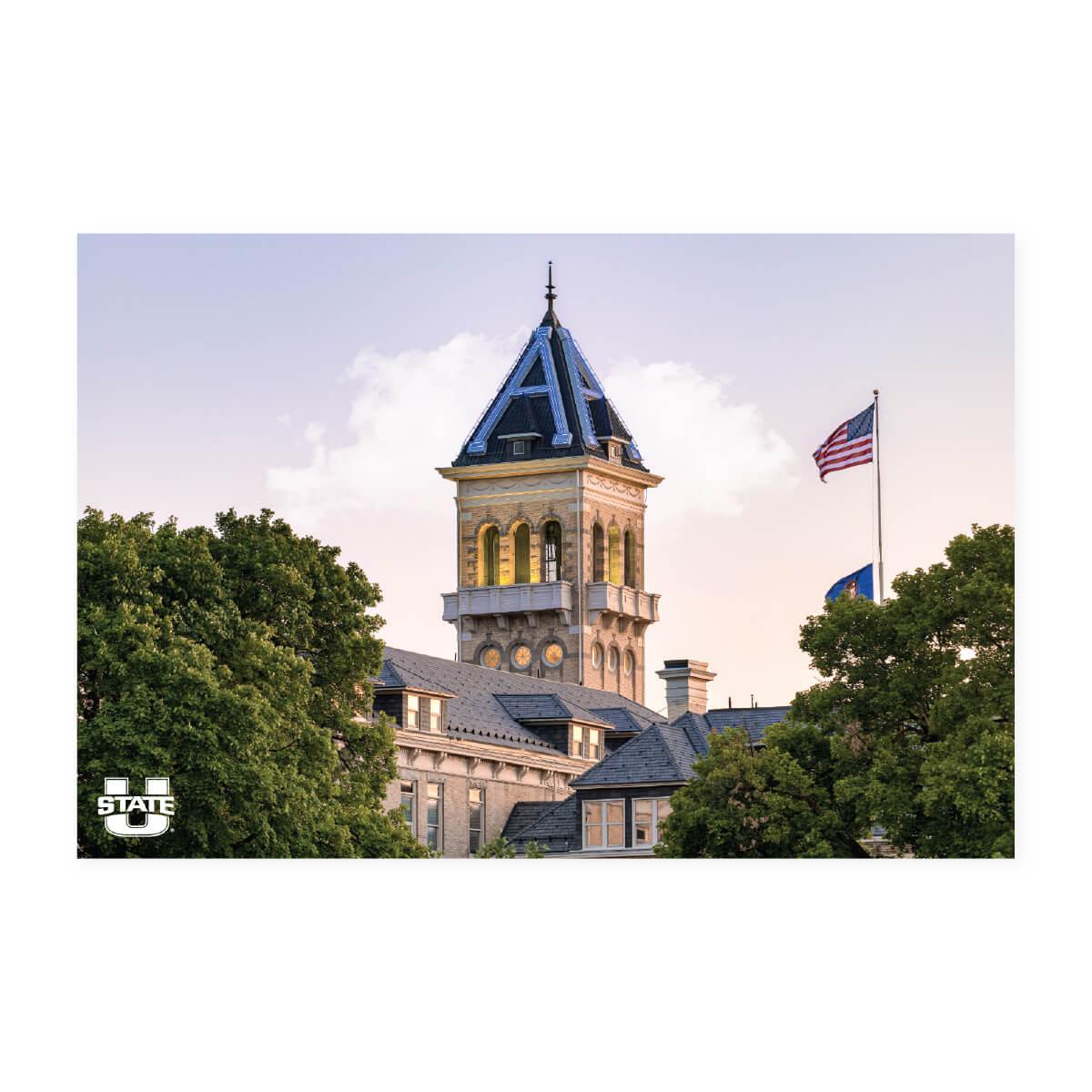 Old Main Block A Tower Postcard | USU Campus Store
