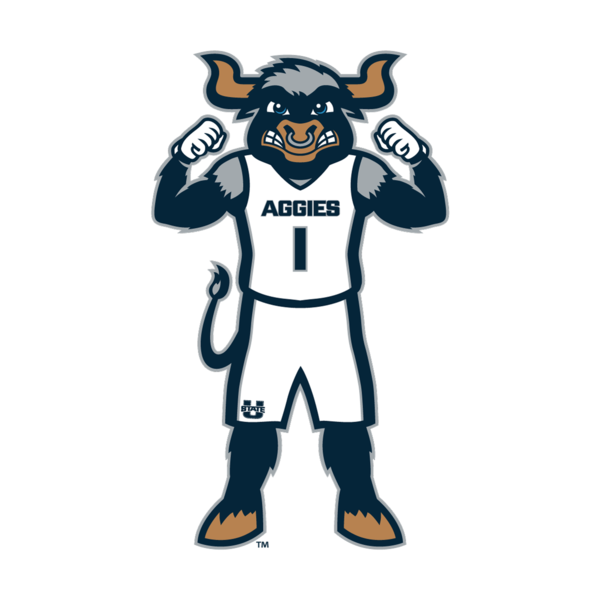 Big Blue Basketball Muscle Sticker | USU Campus Store